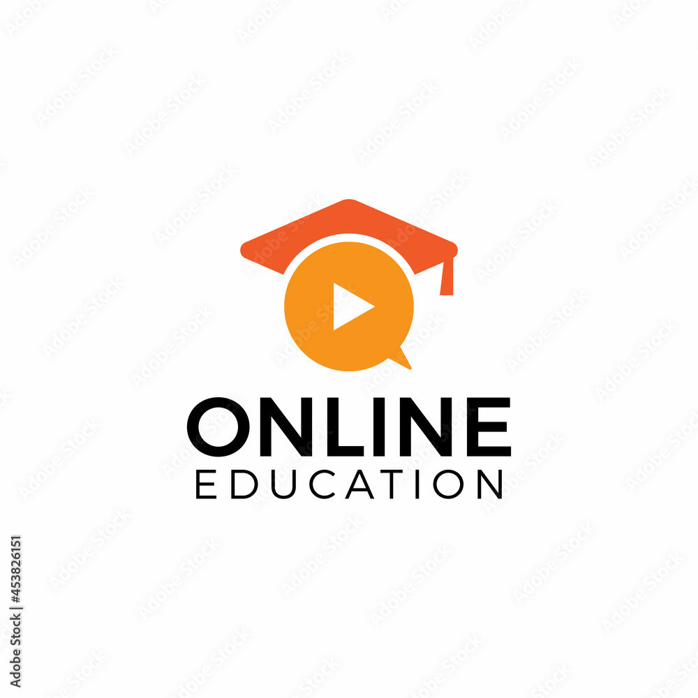Online education logo icon. Stock Vector | Adobe Stock