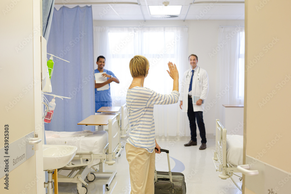 Patient leaving hospital room Stock Photo | Adobe Stock