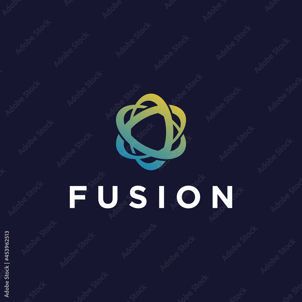 creative fusion logo design vector Stock Vector | Adobe Stock