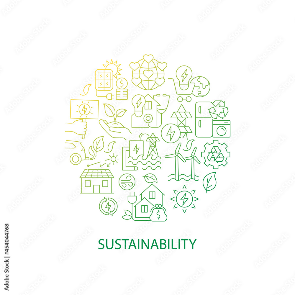 Renewable energy abstract gradient linear concept layout with headline ...