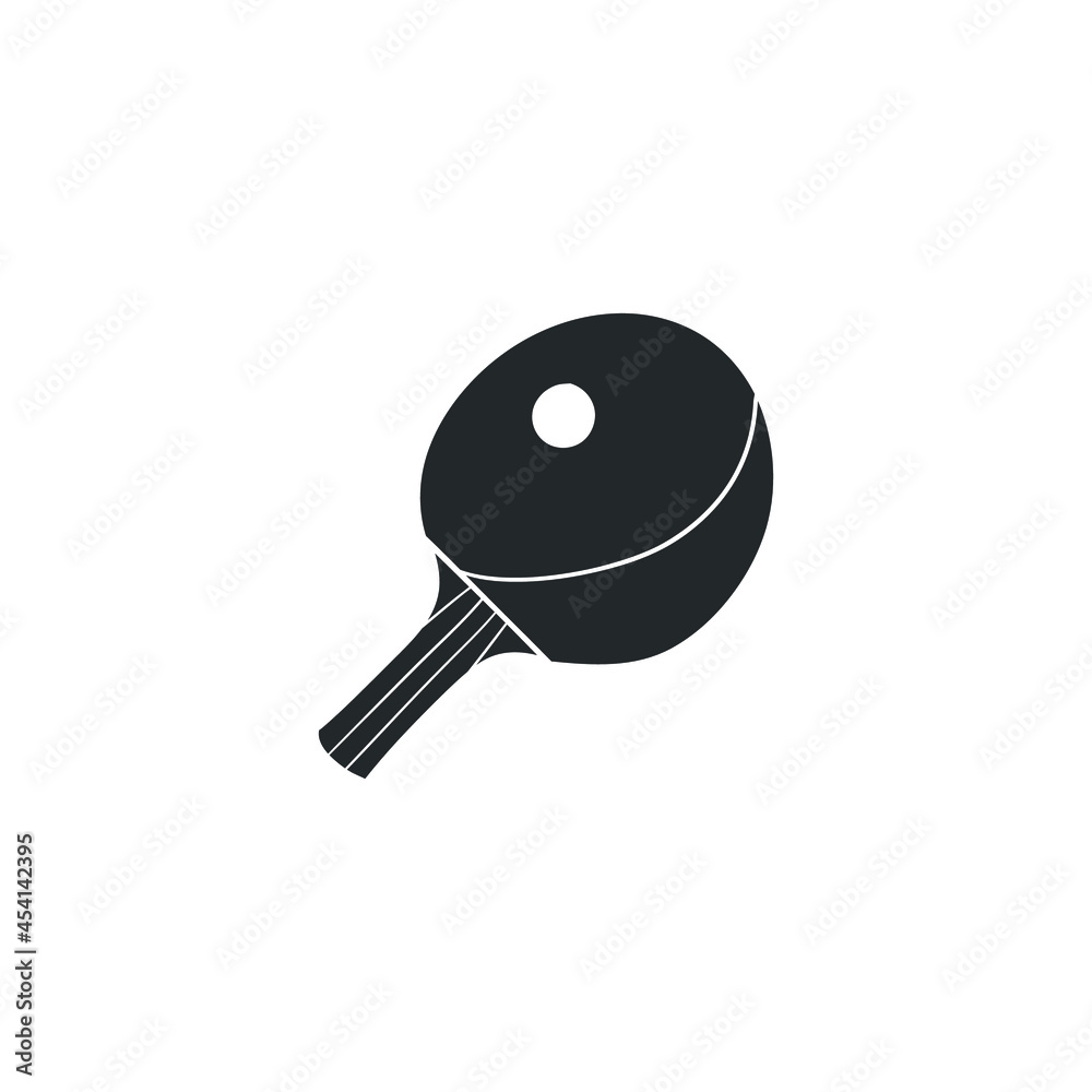 Ping Pong Icon Silhouette Illustration. Tennis Table Vector Graphic ...
