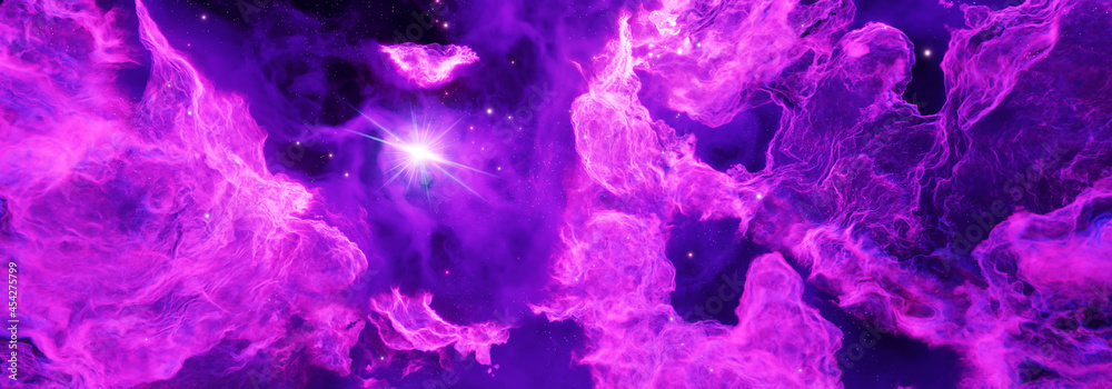 Cosmic background. Universe space background with Nebula and stars ...