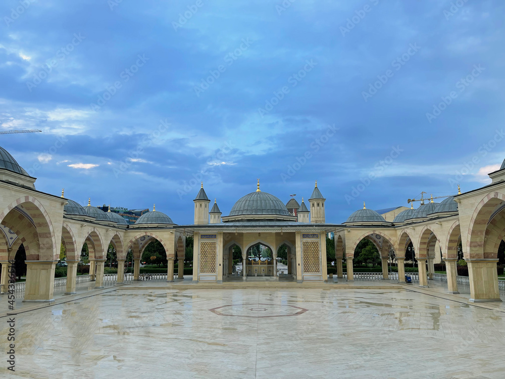 23 of July 2021 - Grozny, Chechen Republic, Russia: Courtyard of the ...