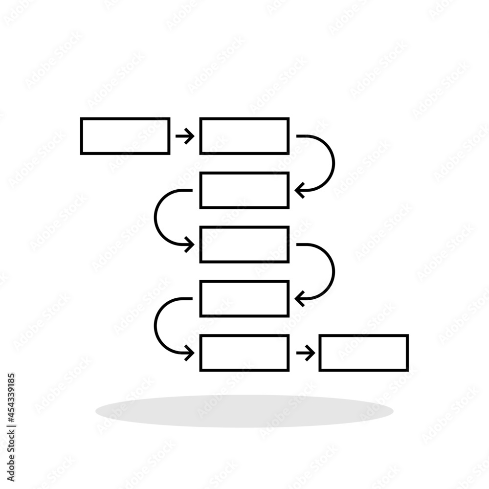 Task analysis icon in flat style. Tactical plan symbol for your web ...