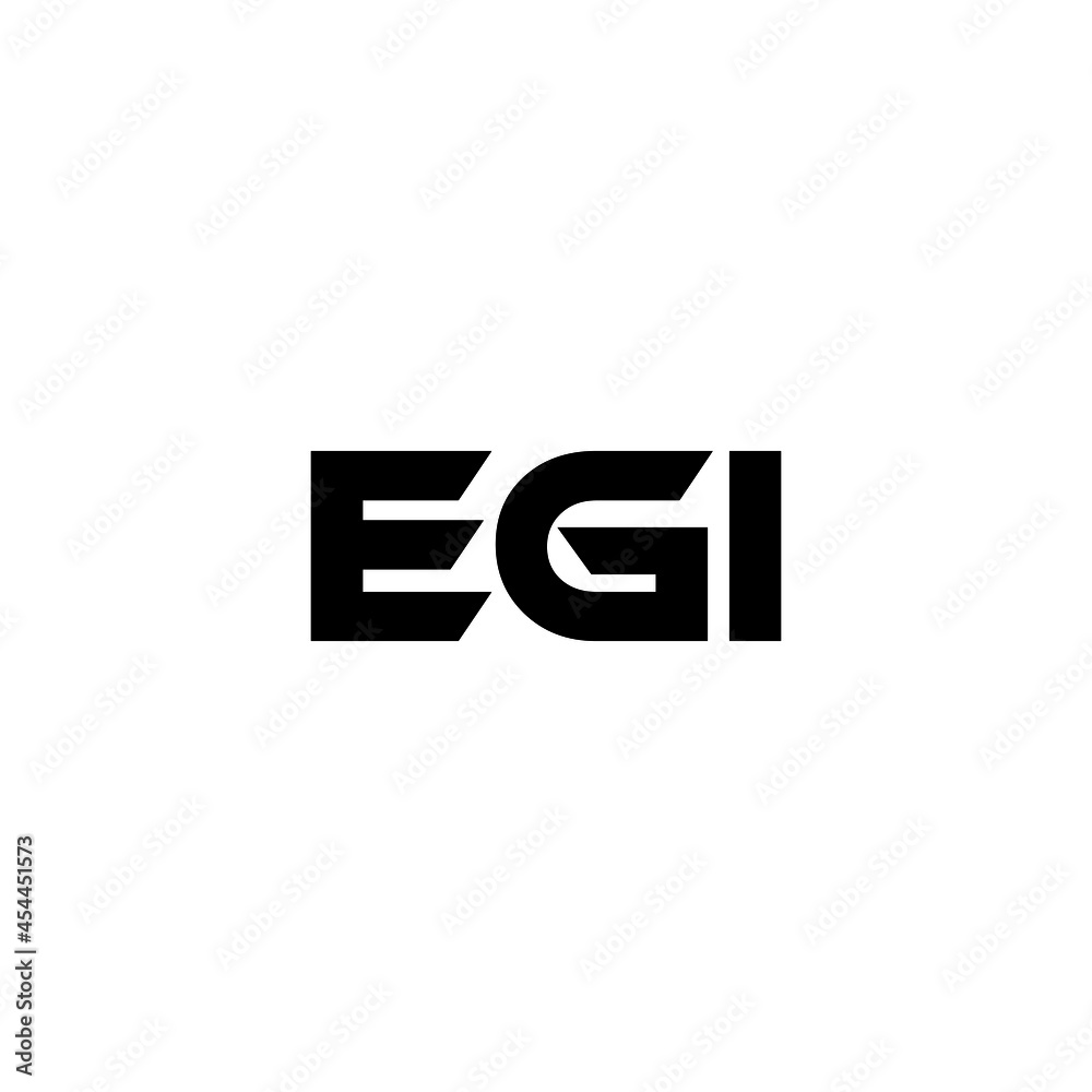 EGI letter logo design with white background in illustrator, vector ...