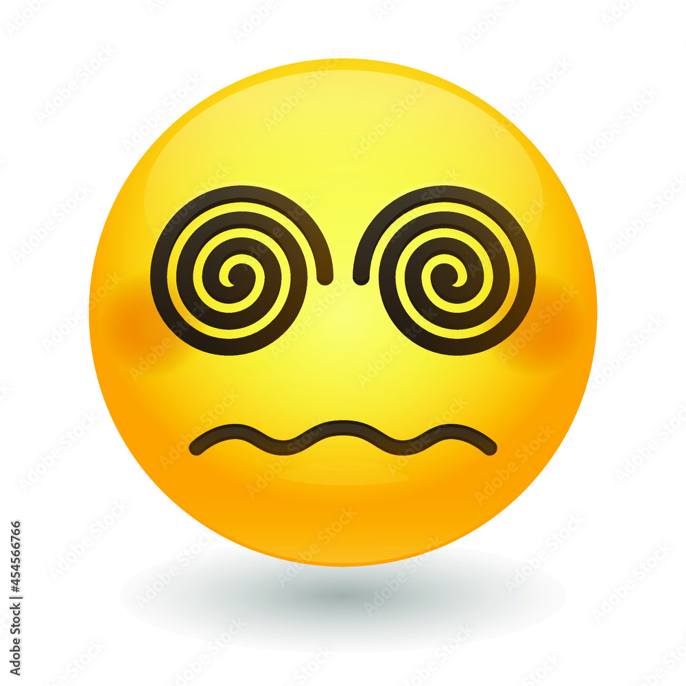 Dizzy Spiral Emoji Icon Illustration Sign. Hypnotized Vector Symbol ...