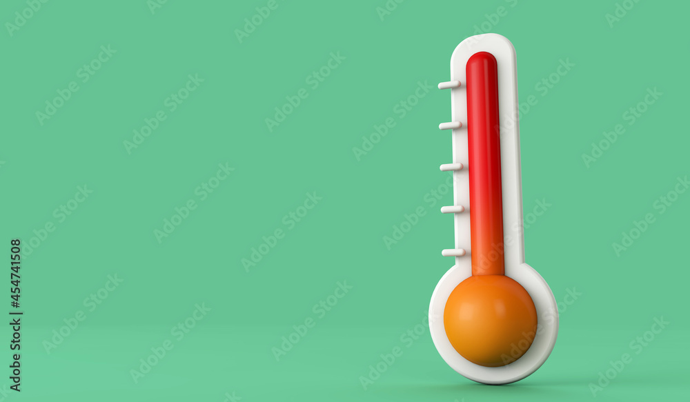 Weather thermometer showing climate change rising temperature levels ...