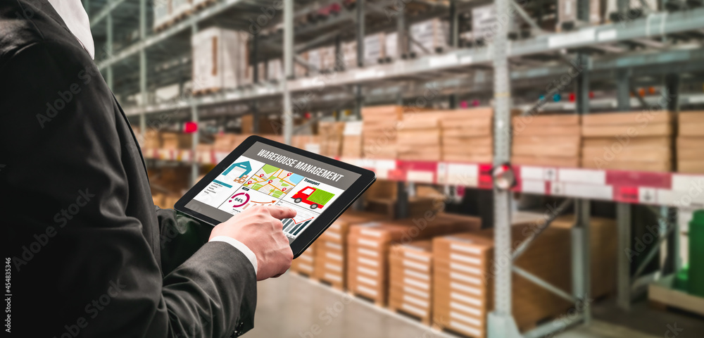 Warehouse management innovative software in computer for real time ...