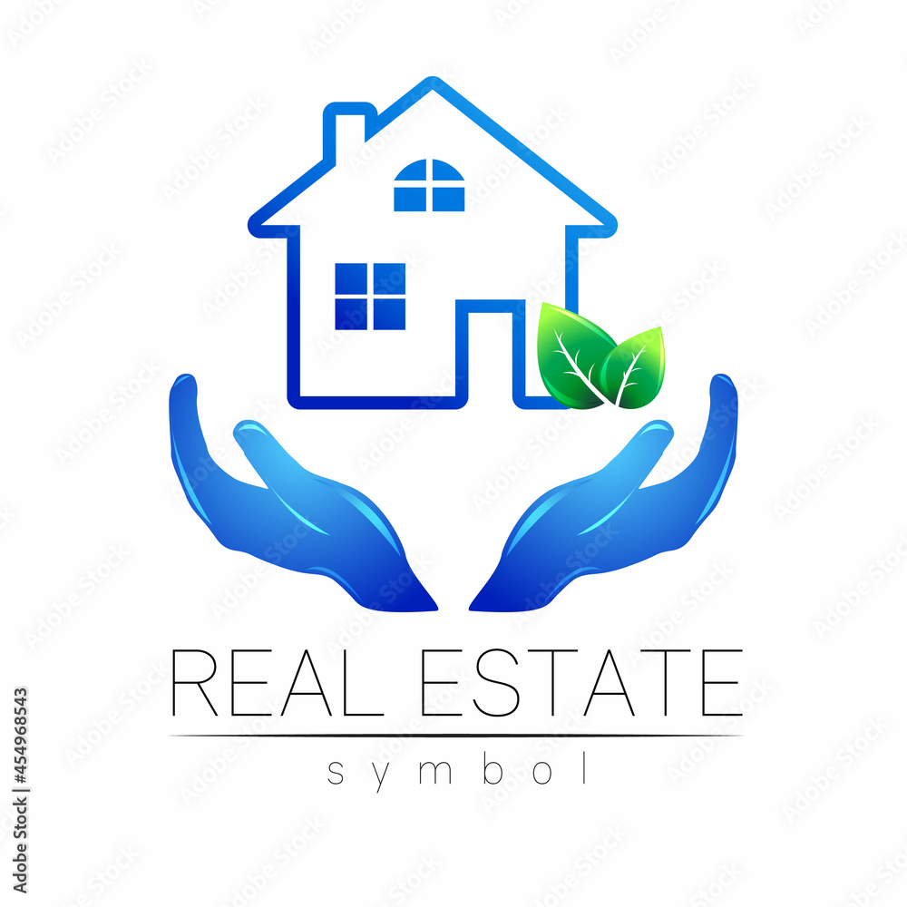 Real Estate Logo Vector Design with Branding Elements for Rent House ...