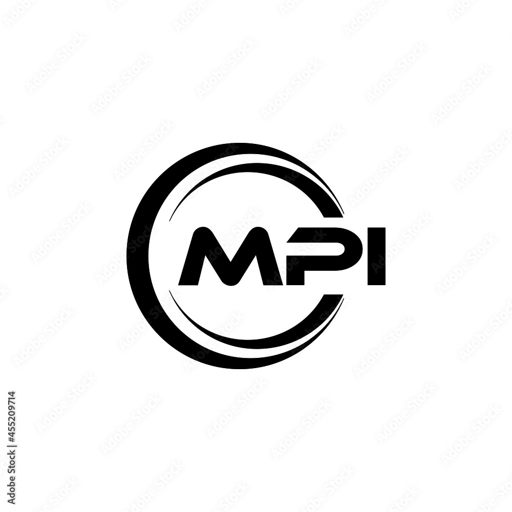 Stock-Vektorgrafik „MPI letter logo design with white background in ...