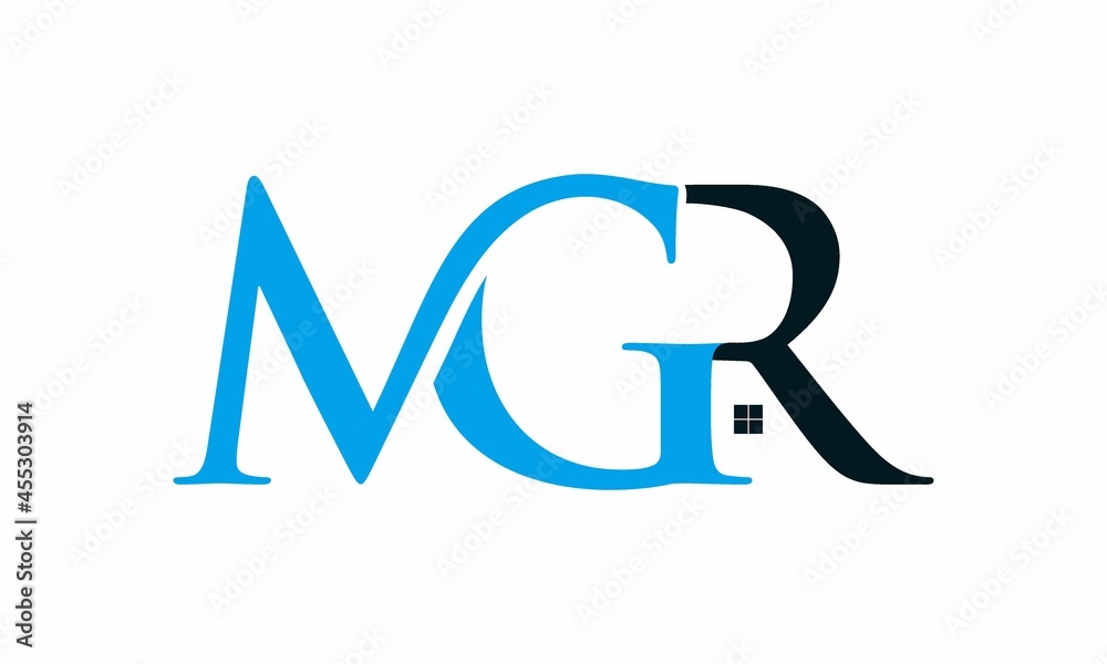 MGR initial logo for home Stock Vector | Adobe Stock