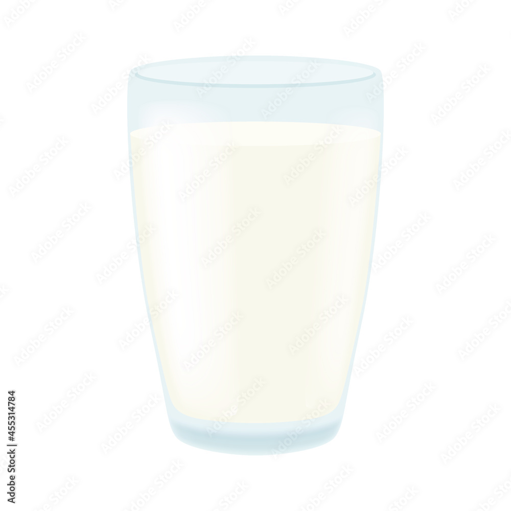Glass of Milk Emoji Icon Illustration Sign. Morning Breakfast Drink ...