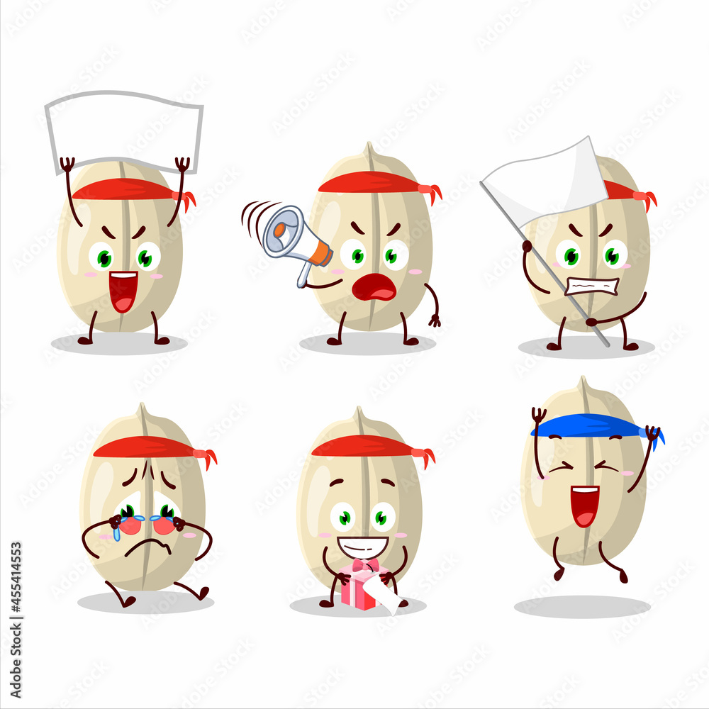 Mascot design style of peanut seed character as an attractive supporter ...