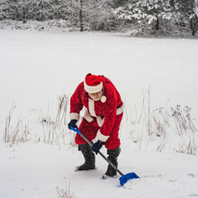 Seated Santa In Snow Free Stock Photo - Public Domain Pictures