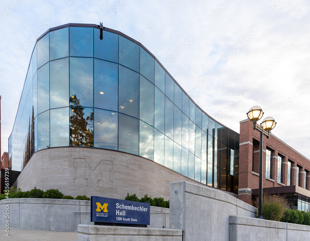 Schembechler Hall on the University of Michigan Campus Stock Photo ...