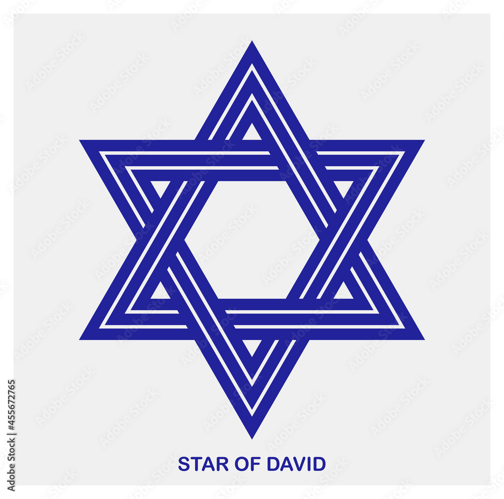 Star of David ancient Jewish symbol made in modern linear style vector ...