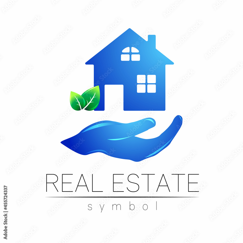 Real Estate Logo Vector Design with Branding Elements for Rent House ...