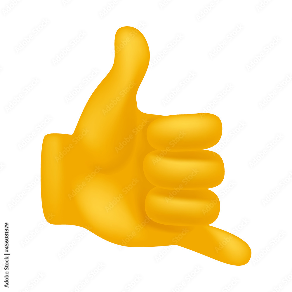 Vector de Stock Call Me Hand Emoji Icon Illustration Sign. Human ...
