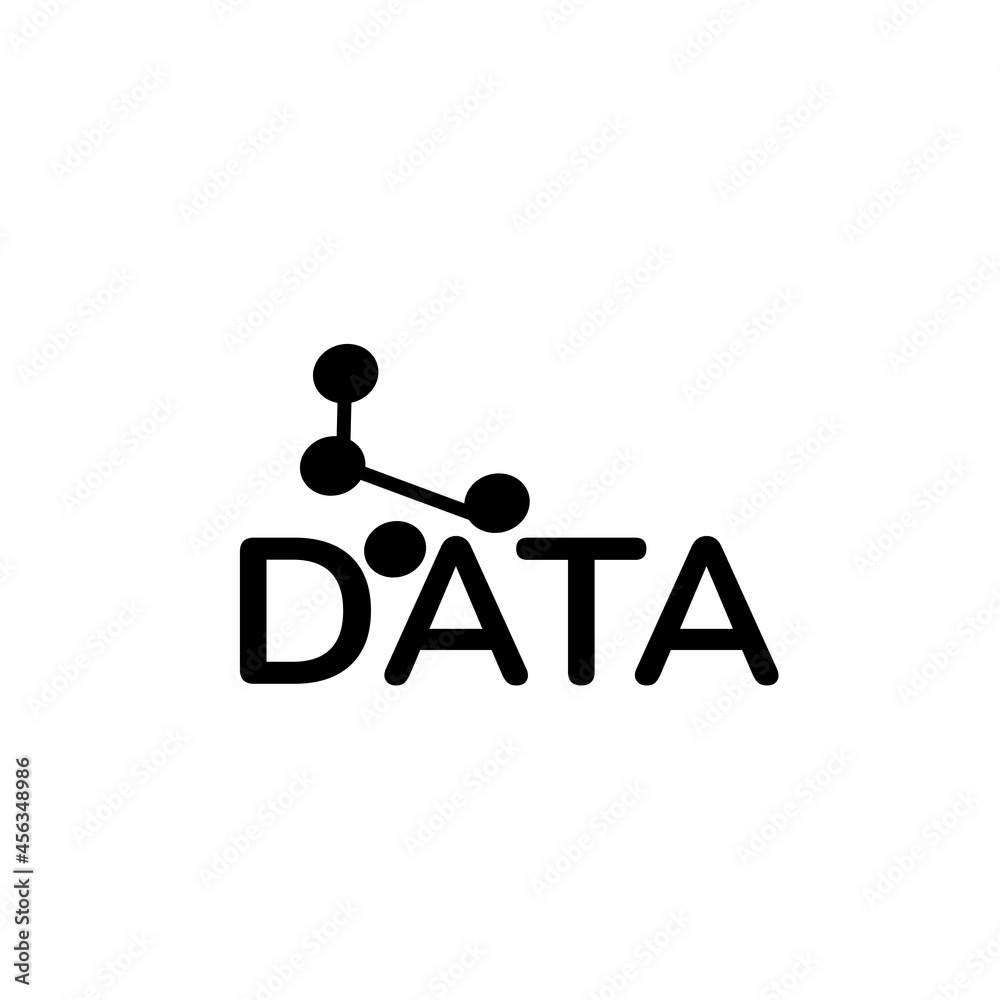 modern data logo in black and white for inspiration and simple modern ...