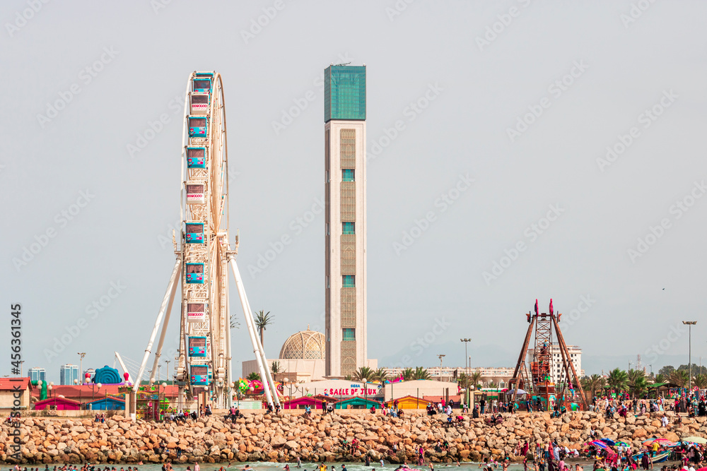 Algiers, Cityscape for The Capital Of Algeria inculding Djamaa el ...