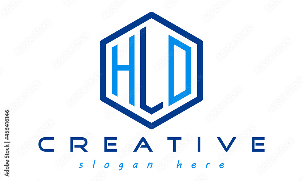 polygon letters logo, letters HLD modern unique minimalist brand ...