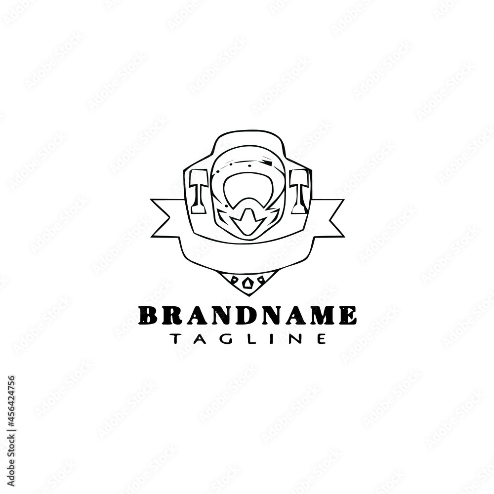 motocross logo cartoon icon design template black isolated vector ...