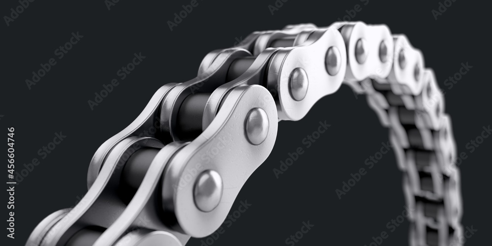 Wallpaper motorbike chain on black background. Stock Photo | Adobe Stock