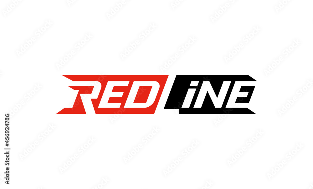 Redline text, company logo design. Stock Vector | Adobe Stock