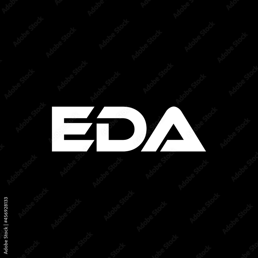 EDA letter logo design with black background in illustrator, vector ...