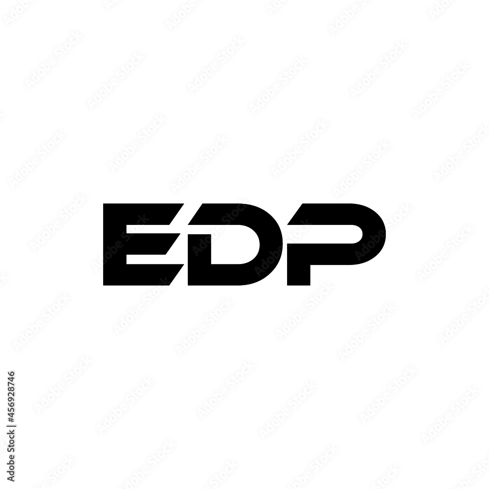 EDP letter logo design with white background in illustrator, vector ...