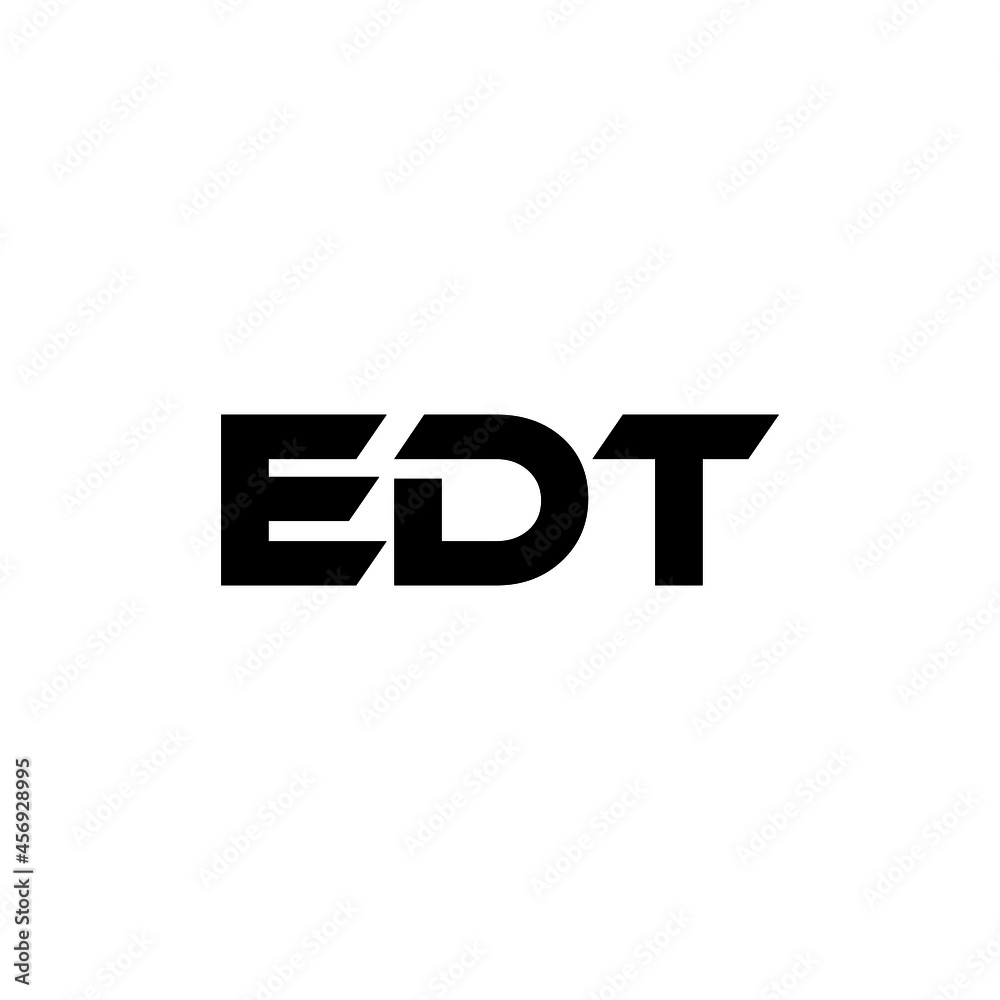 EDT letter logo design with white background in illustrator, vector ...