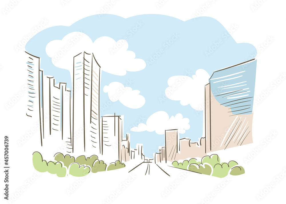 Beijing China vector sketch city illustration line art sketch Stock ...