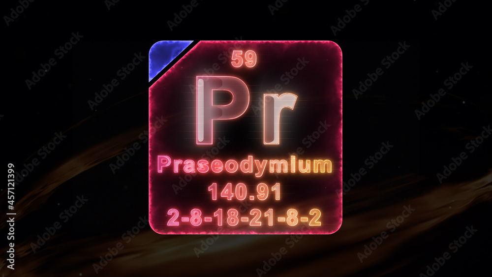 Praseodymium The Modern Periodic Table Element Stock Illustration ...