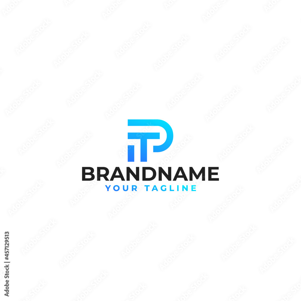 initial letter tp t p monogram logo design. minimal vector graphic ...