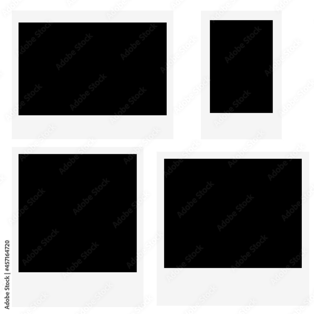 Polaroid type photos svg vector illustration Stock Vector | Adobe Stock