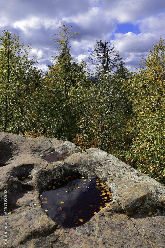 Circular notches on the upper surface of the megaliths of the Kamenny ...