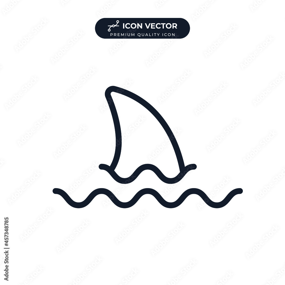 shark fin icon symbol template for graphic and web design collection ...