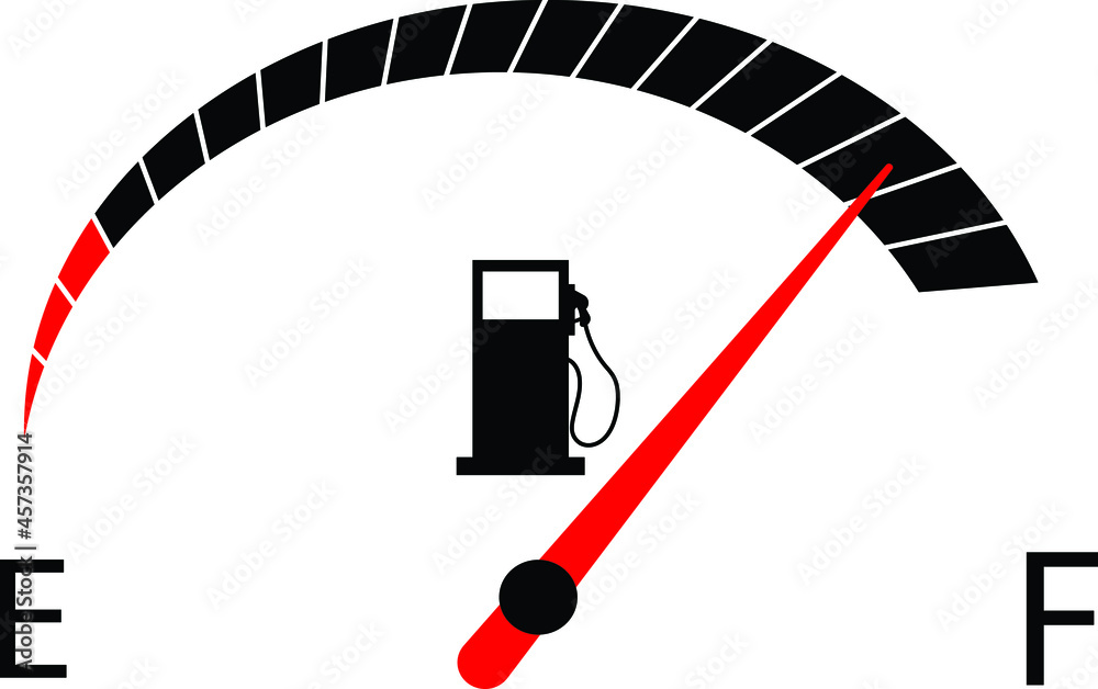 Fuel gauge scales. Fuel indicator icon. Oil level tank bar meter. Fuel ...