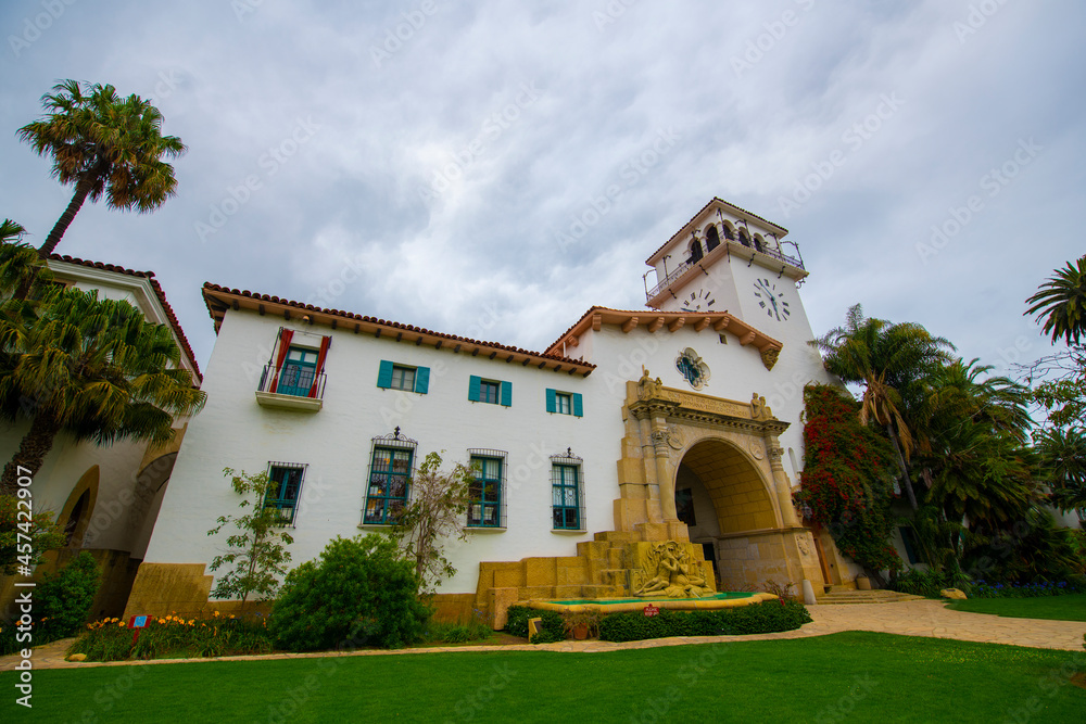 Santa Barbara County Courthouse is a Spanish Colonial Revival style ...