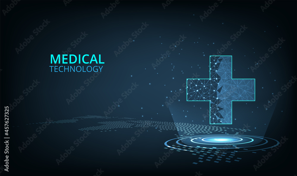 Medical technology symbol concept.Web healthcare diagnosis modern ...