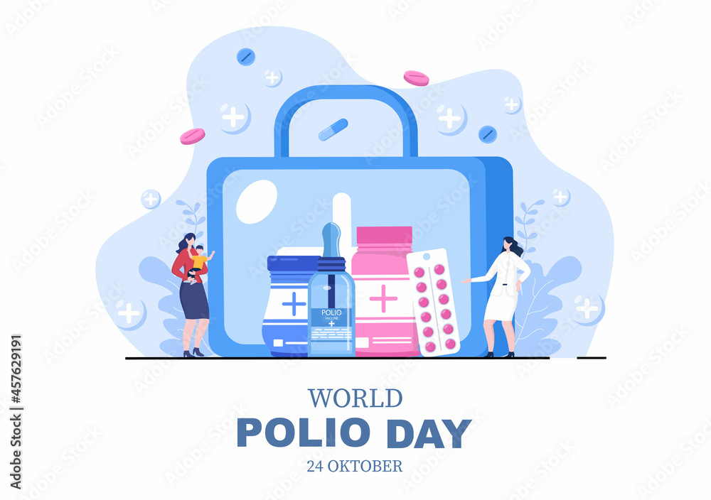 World Polio Day Background Which is Celebrated on October 24 Medicine ...