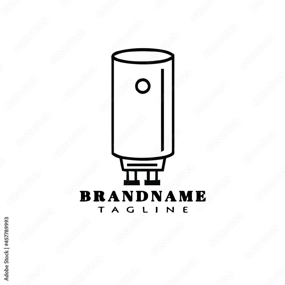 boiler logo cartoon icon design black isolated vector illustration ...