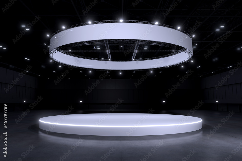 Exhibition stand for mockup and Corporate identity,Display design.Empty ...