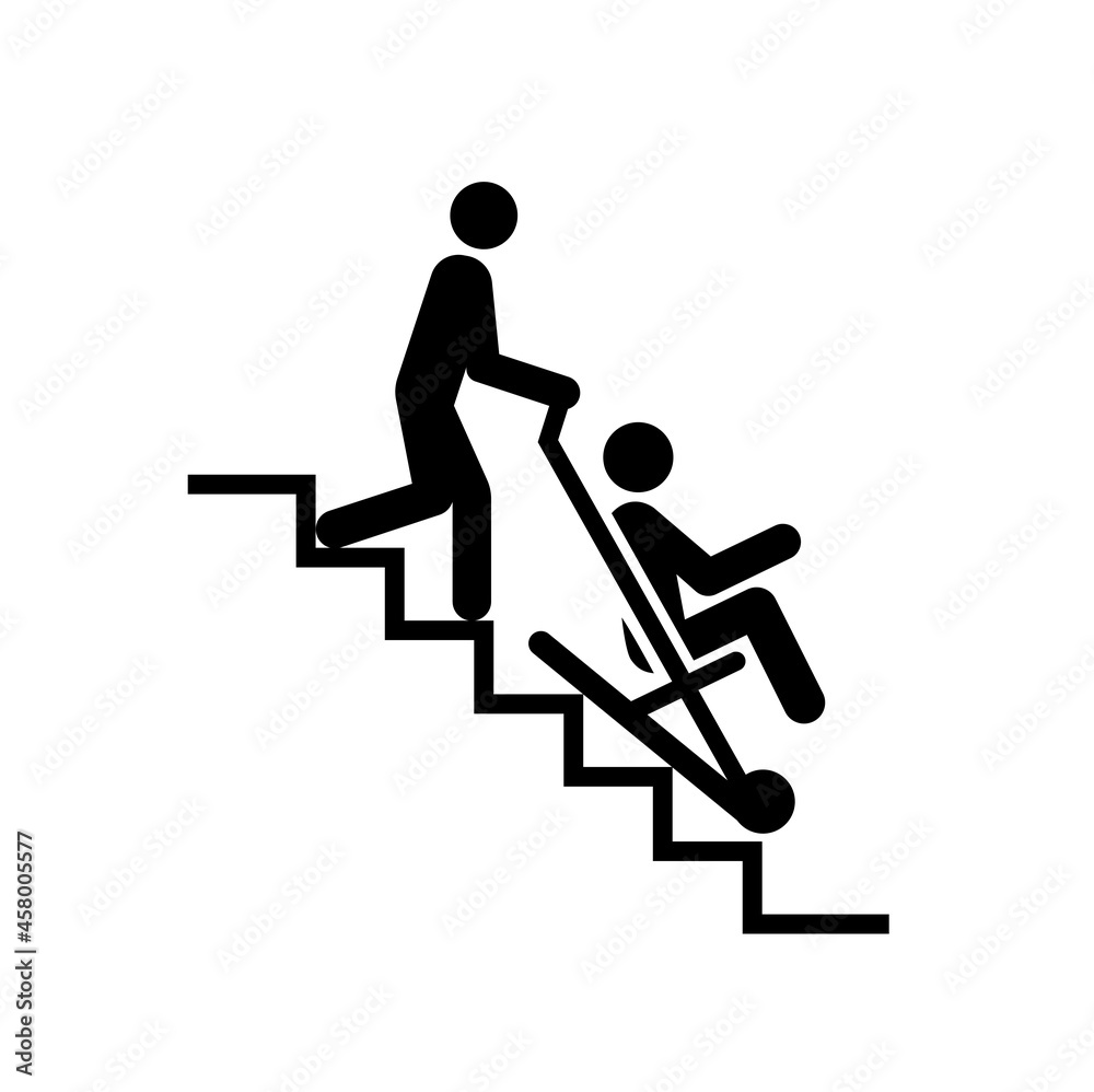 Evacuation Chair Symbol Sign, Vector Illustration, Isolate On White ...