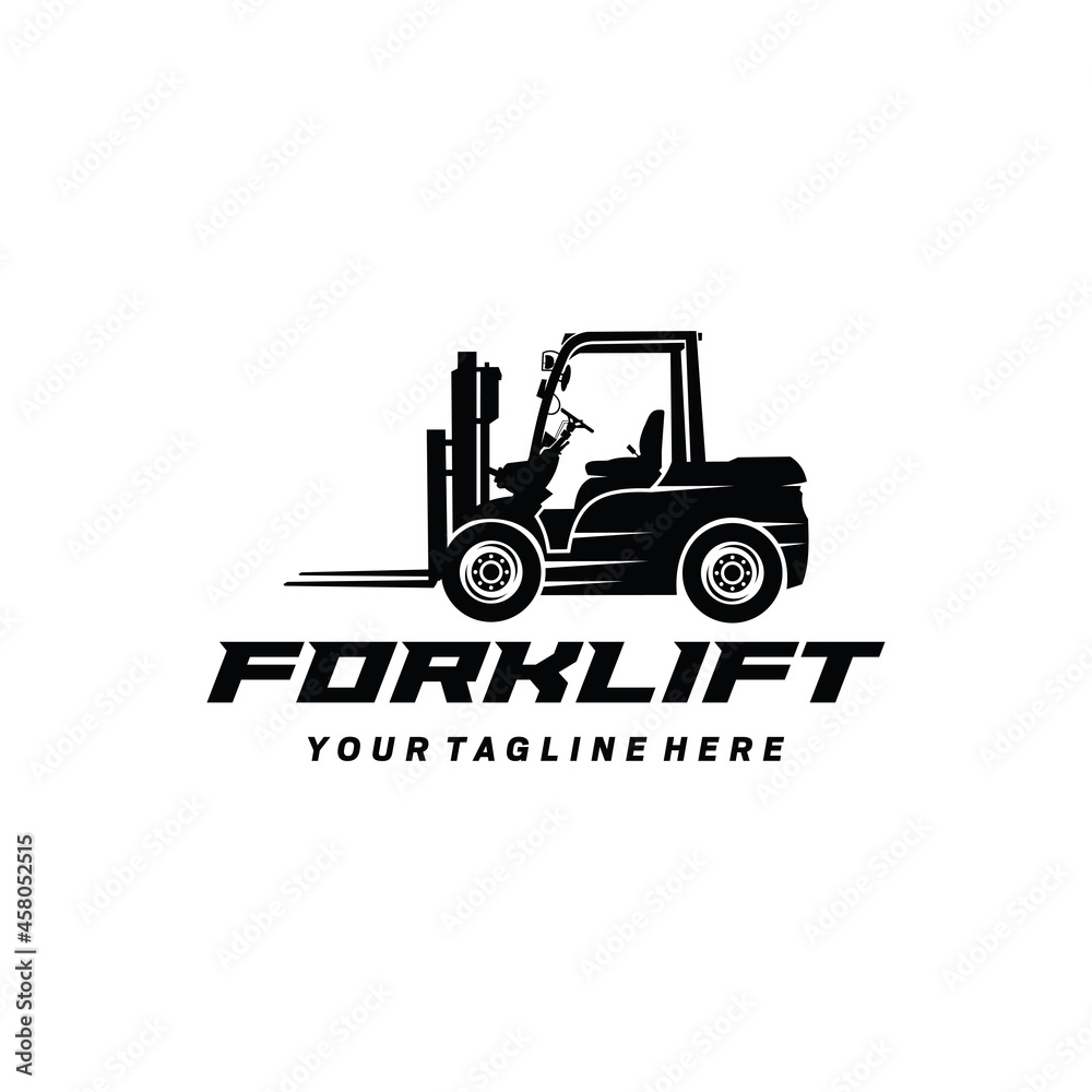 forklift logo vector. forklift icon. isolated logo design template ...