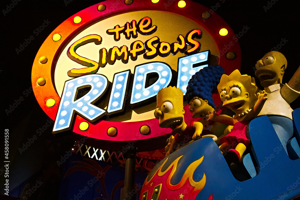 Stockfotot Los Angeles.CA/USA - Oct 29,2018 : "Krustyland The Simpsons ...