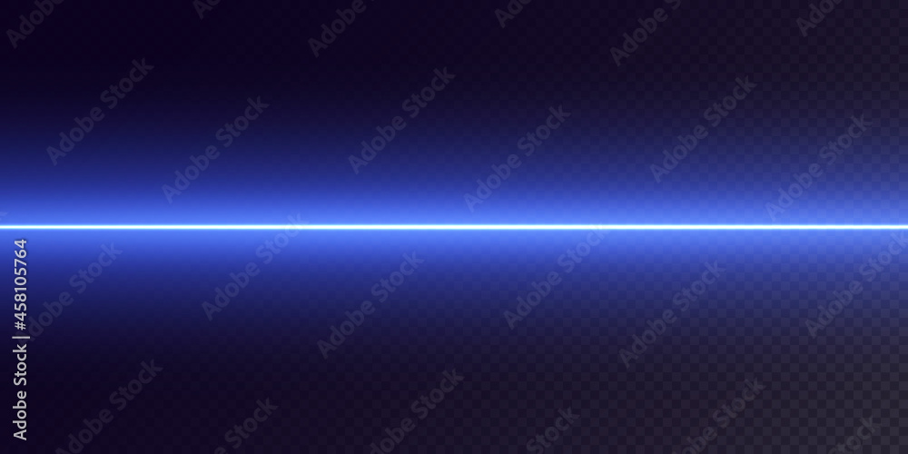collection of horizontal light dividers blue flares. horizontal dynamic ...