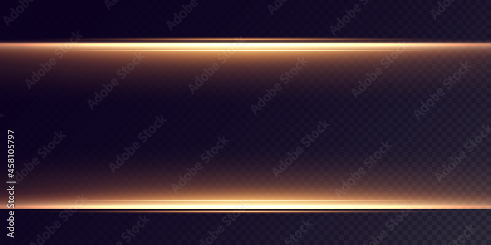 collection of horizontal light dividers gold flares. horizontal dynamic ...