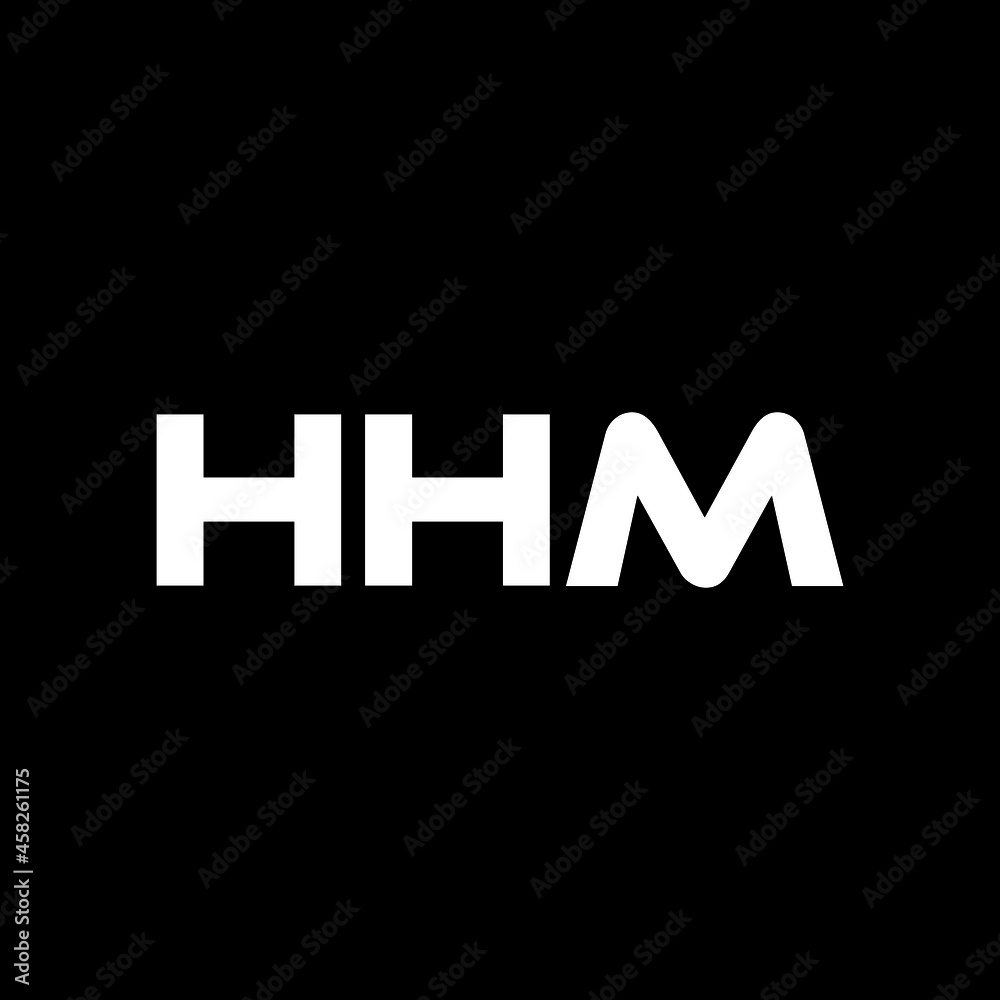 HHM letter logo design with white background in illustrator, vector ...