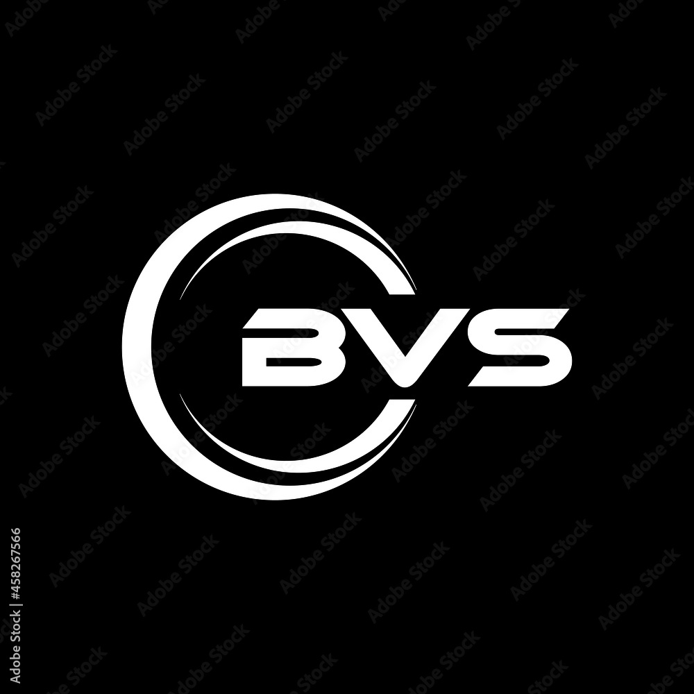 Stock-Vektorgrafik „BVS letter logo design with black background in ...